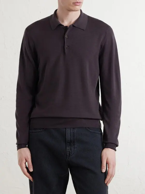 Canali Wool Polo Shirt