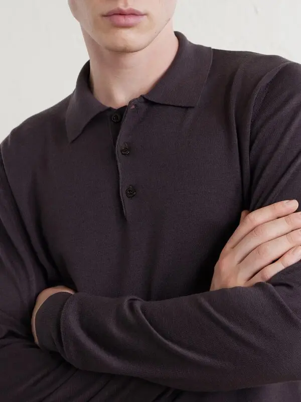 Canali Wool Polo Shirt