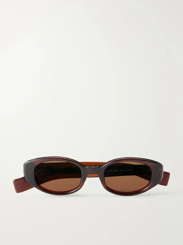 Auralee Eyevan D-frame Acetate Sunglasses - Brown