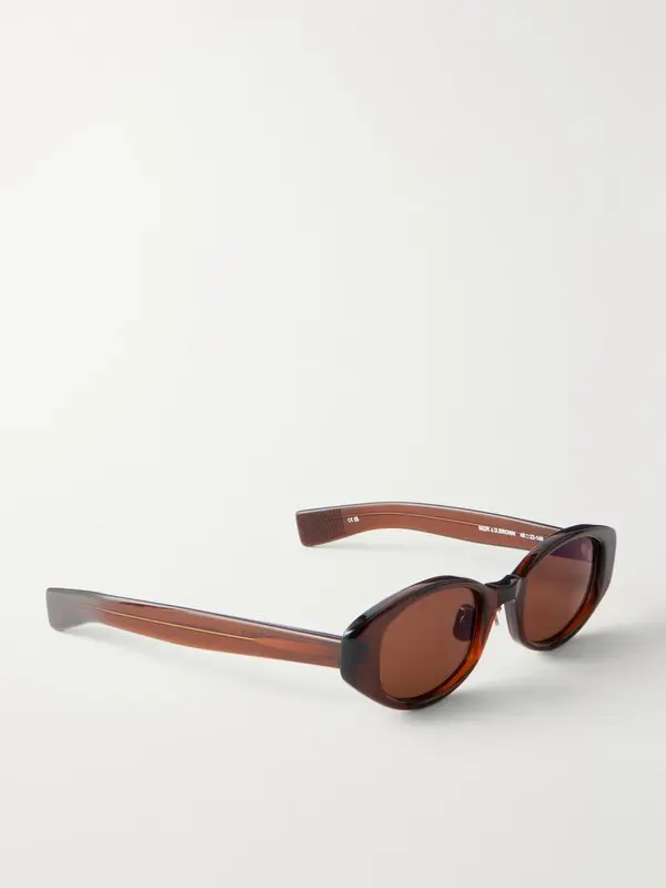 Auralee Eyevan D-frame Acetate Sunglasses - Brown