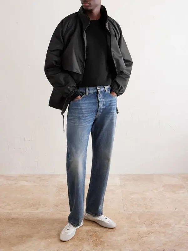 Saint Laurent Leather-trimmed Shell Jacket