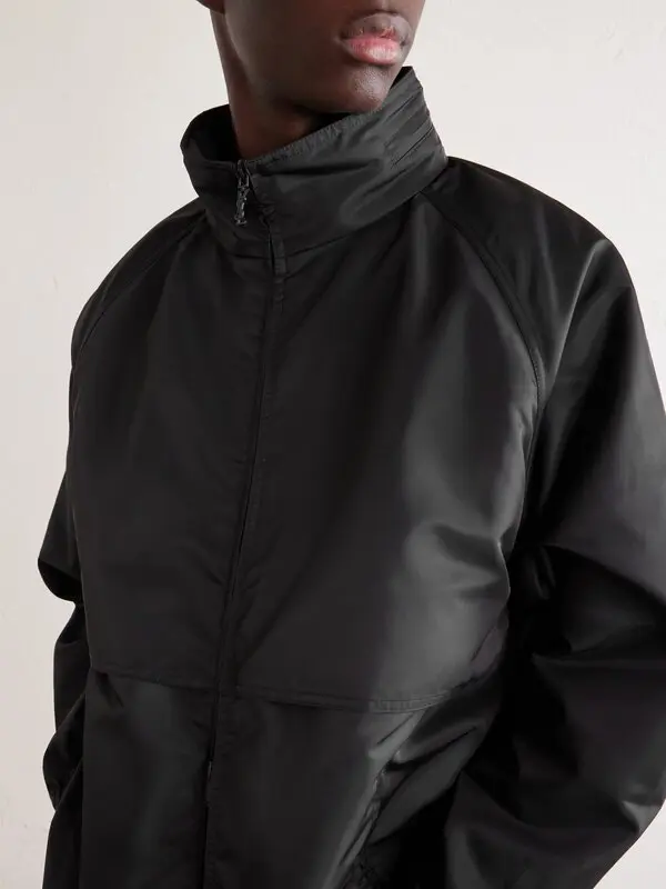 Saint Laurent Leather-trimmed Shell Jacket