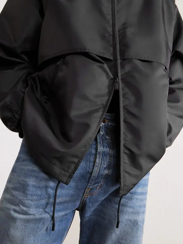 Saint Laurent Leather-trimmed Shell Jacket