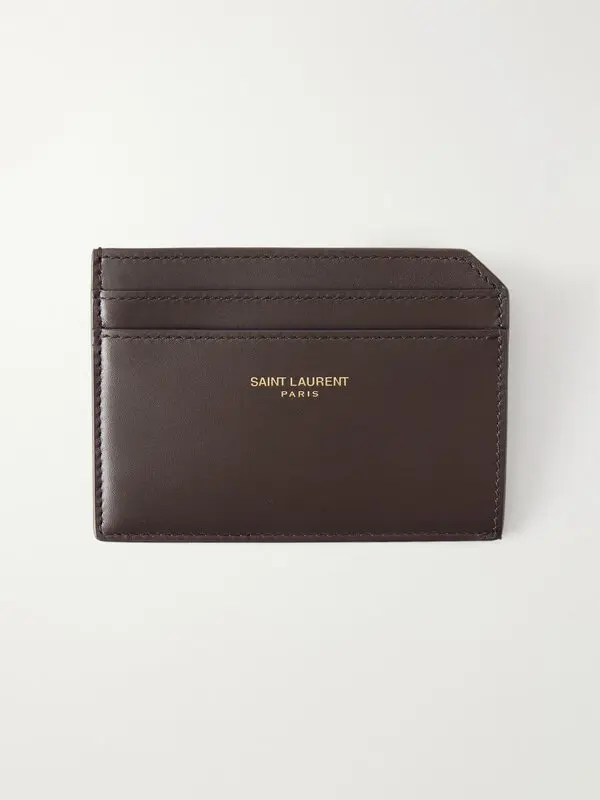 Saint Laurent Leather Cardoholder - Brown