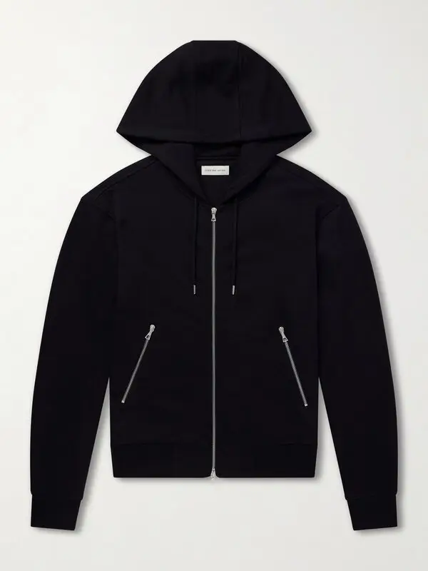 Dries Van Noten Cotton-jersey Zip-up Hoodie - Black