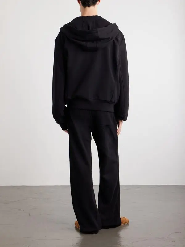 Dries Van Noten Cotton-jersey Zip-up Hoodie - Black