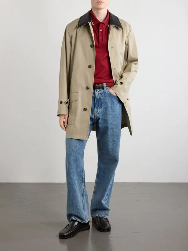 Burberry Logo-embroidered Checked Cotton-piqué Polo Shirt