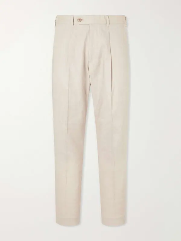 Paul Smith Straight-leg Linen And Wool-blend Trousers