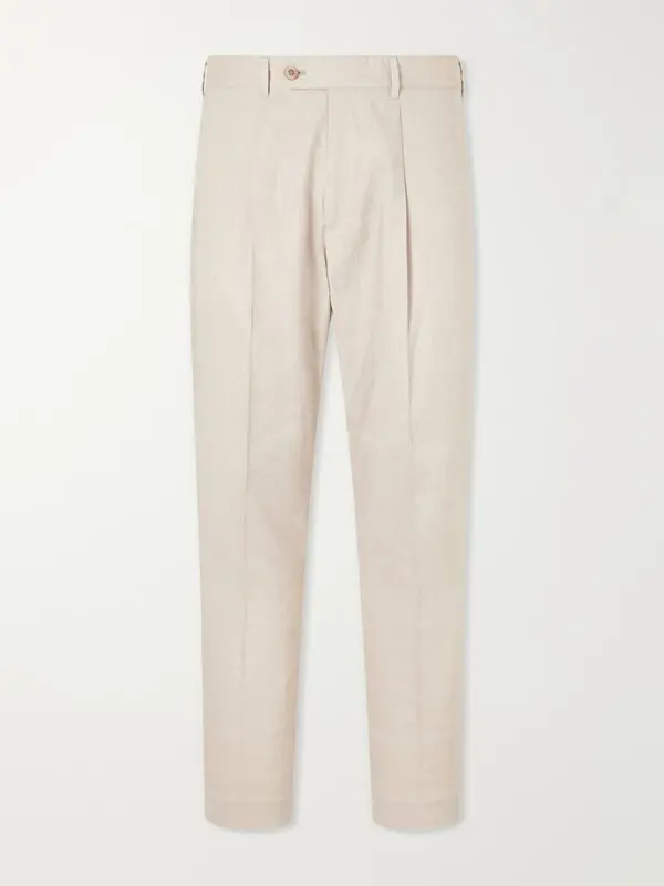Paul Smith Straight-leg Linen And Wool-blend Trousers