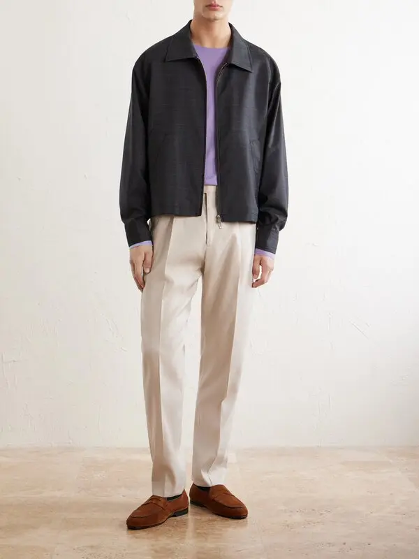 Paul Smith Straight-leg Linen And Wool-blend Trousers