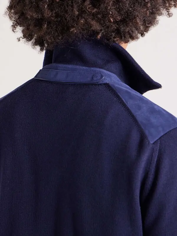 TOM FORD Slim-fit Merino Wool-blend And Suede Bomber Jacket