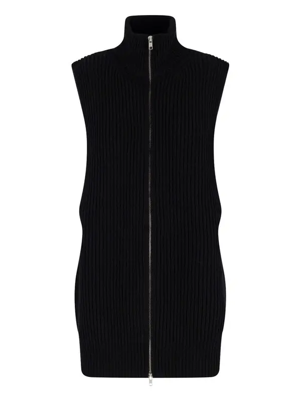 MAISON MARGIELA Wool Zip Vest - Black