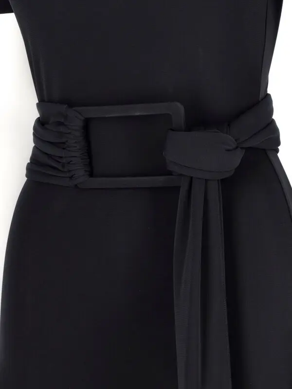 Alaïa Viscose Jersey Maxi Belt Dress