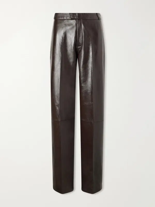 ARMA Palermo Leather Straight-leg Trousers