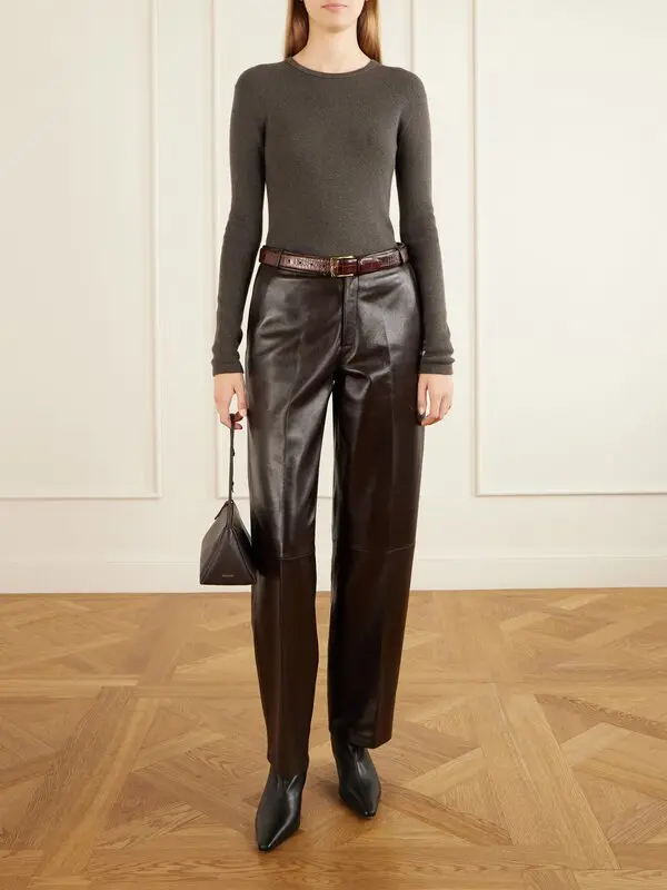 ARMA Palermo Leather Straight-leg Trousers