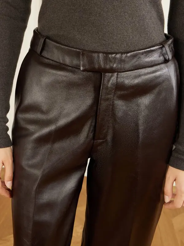 ARMA Palermo Leather Straight-leg Trousers