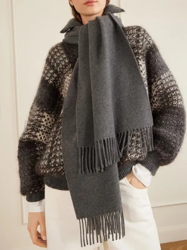 Brunello Cucinelli Fringed Cashmere Scarf