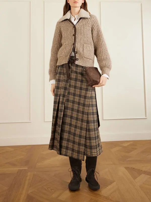 Brunello Cucinelli Bead-embellished Suede Knee Boots