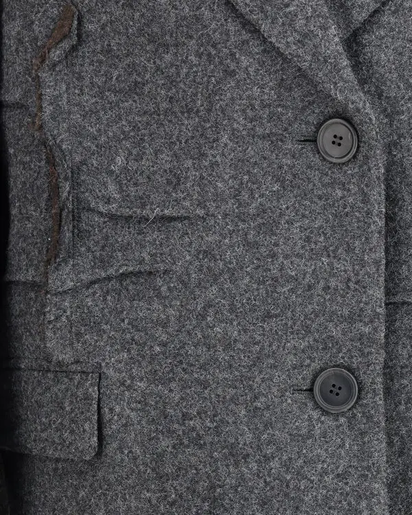 Prada Single-breasted Shetland Wool Coat