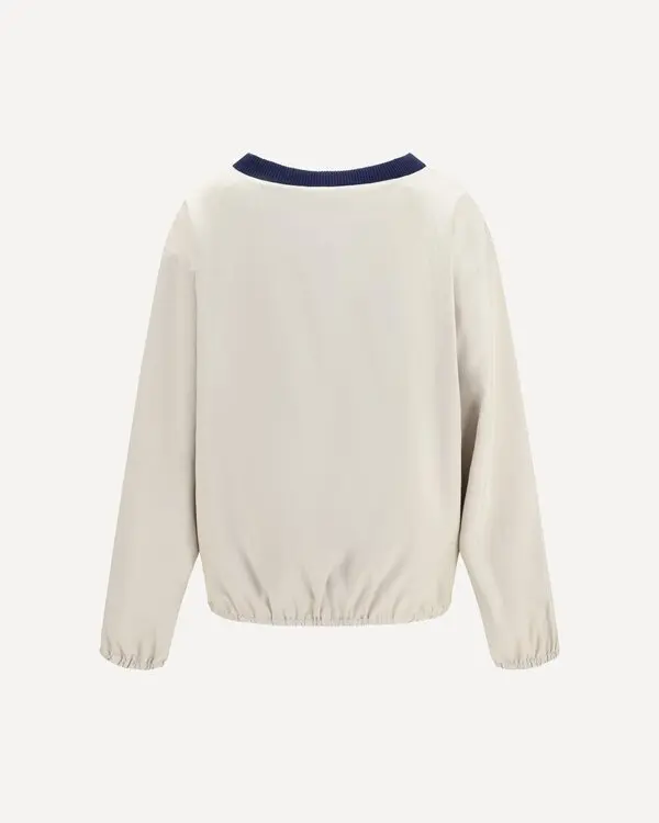 Miu Miu Pongé Tec Sweatshirt - Cream
