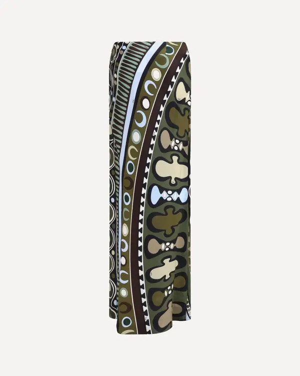 Emilio Pucci Satin Skirt With Solei Print