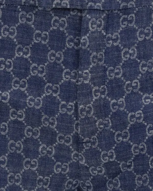 Gucci Gg Cotton Jacquard Denim Pants
