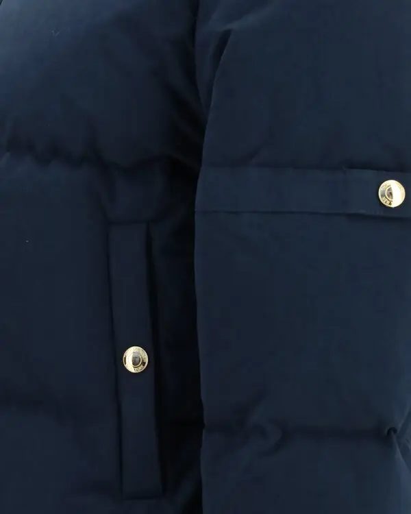 Thom Browne Waxed Technical Puffer Jacket With Hood
