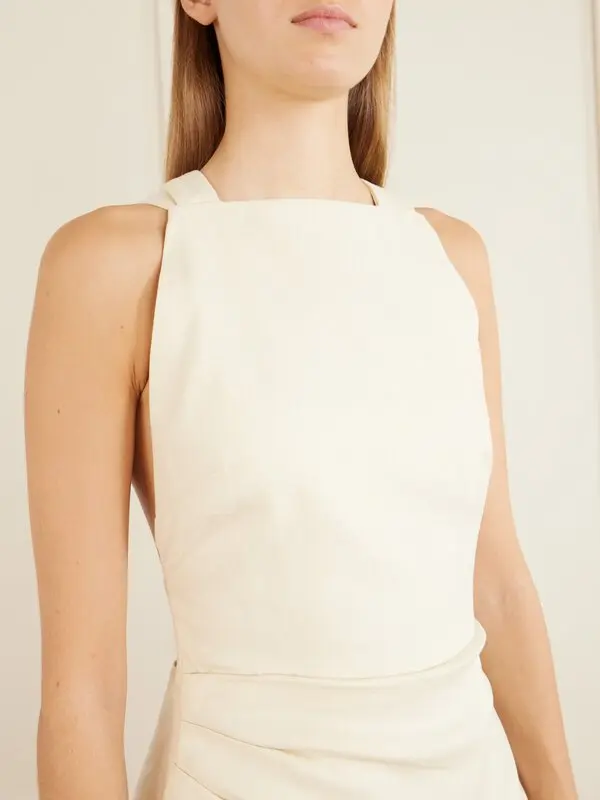SIR. Thora Open-back Linen Mini Dress