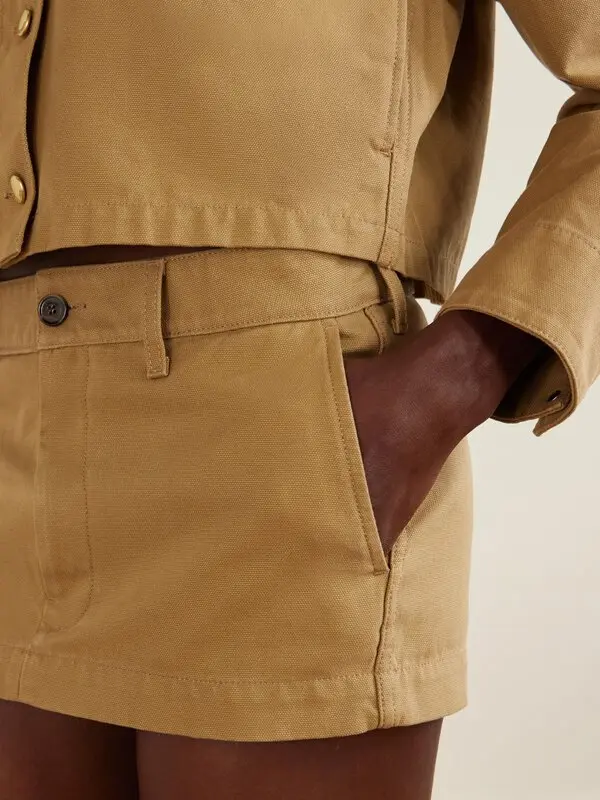 Balenciaga Cotton Cargo Mini Skirt - Neutrals