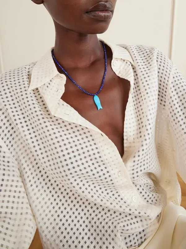 JENNIFER BEHR Elva Bead-embellished Pendant Necklace