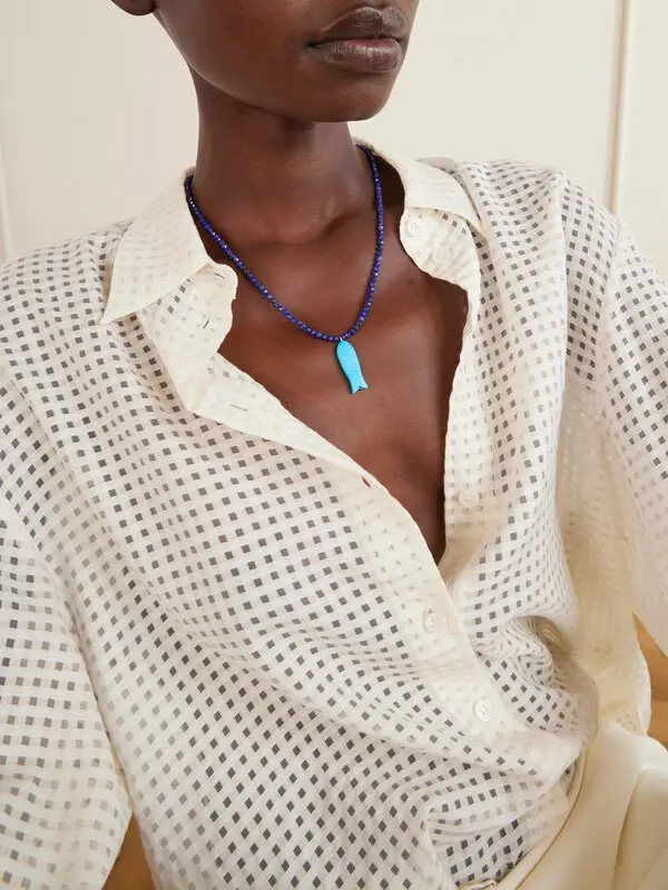 JENNIFER BEHR Elva Beaded Pendant Necklace