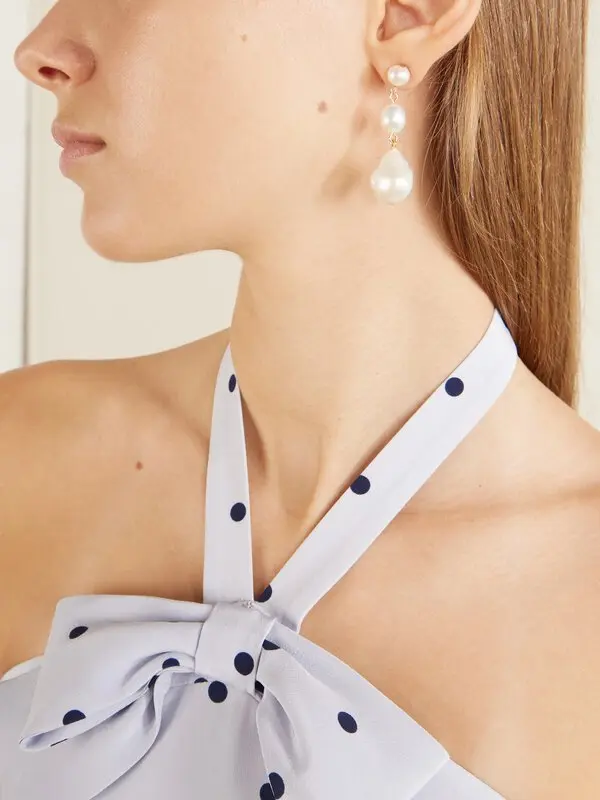 JENNIFER BEHR Amari Pearl Drop Earrings
