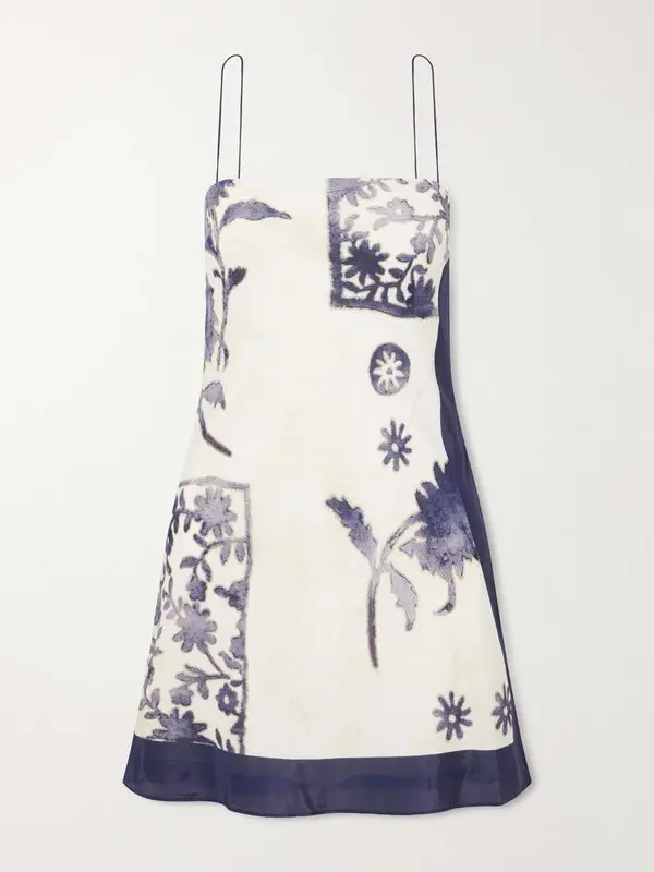 SIR. Philippa Floral-printed Crepe De Chine Mini Dress