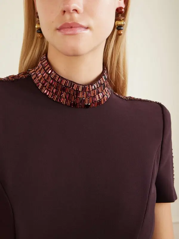 JENNIFER BEHR Lavon Gold-tone Bead-embellished Earrings