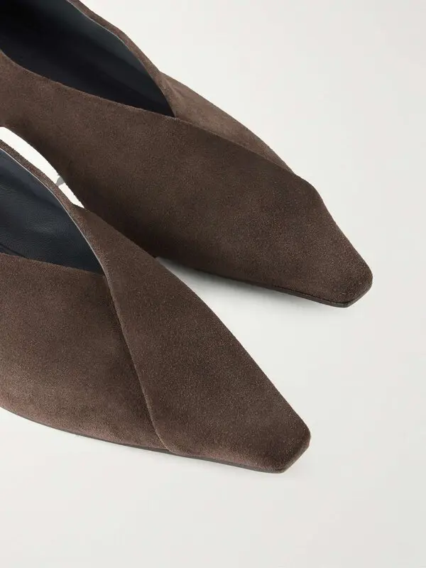 Brunello Cucinelli Suede Ballerina Flats