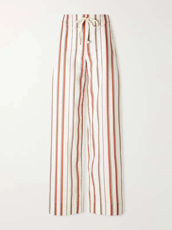SIR. Alva Striped Cotton Wide-leg Pants