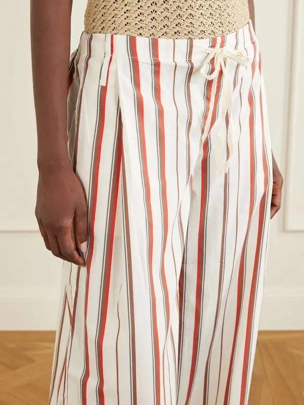 SIR. Alva Striped Cotton Wide-leg Pants
