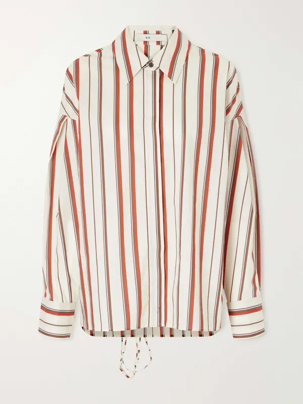SIR. Alva Striped Cotton-poplin Shirt - Cream