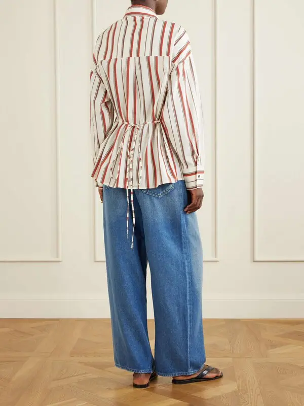 SIR. Alva Striped Cotton-poplin Shirt