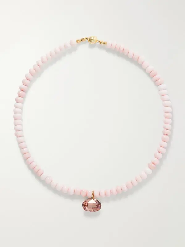 JENNIFER BEHR Sidonie Quartz And Crystal Necklace - Pink