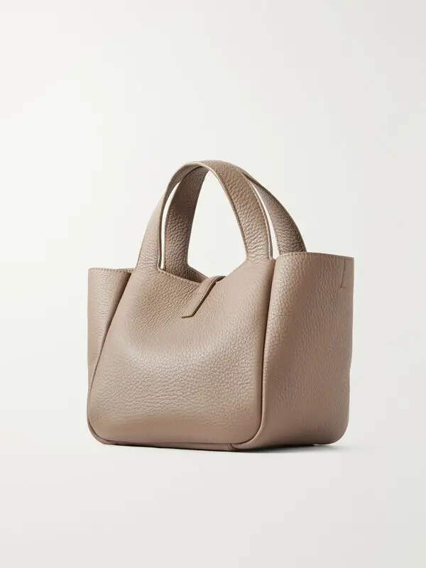 Saint Laurent Le 5 À 7 Baby Bea Cassandre-embellished Leather Tote - Brown