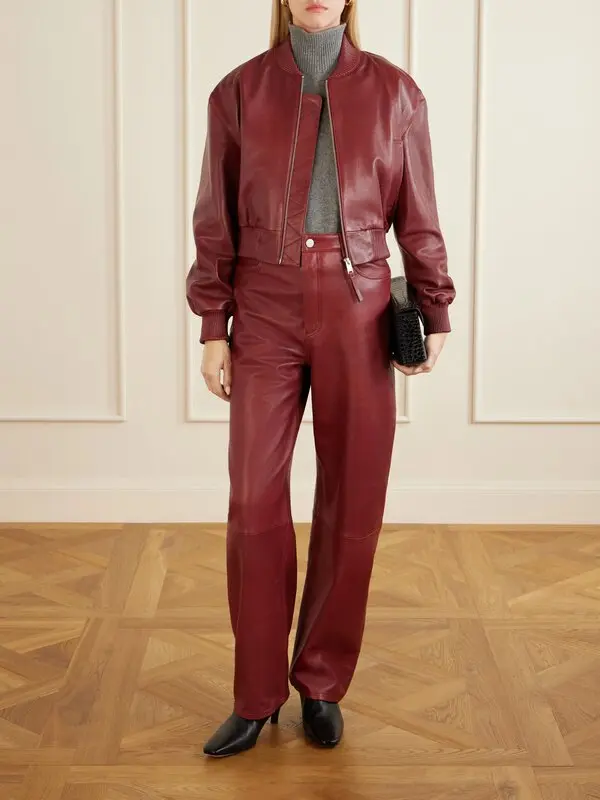 ARMA Leather Wide-leg Pants