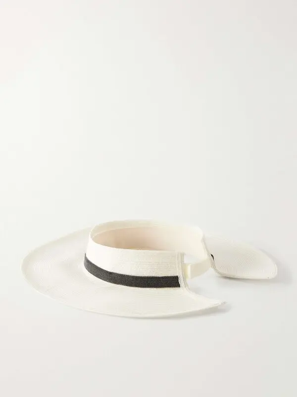 Brunello Cucinelli Bead-embellished Hemp-blend Hat