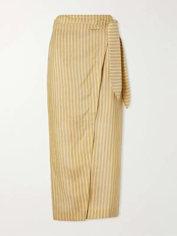 Brunello Cucinelli Linen And Silk-blend Midi Skirt