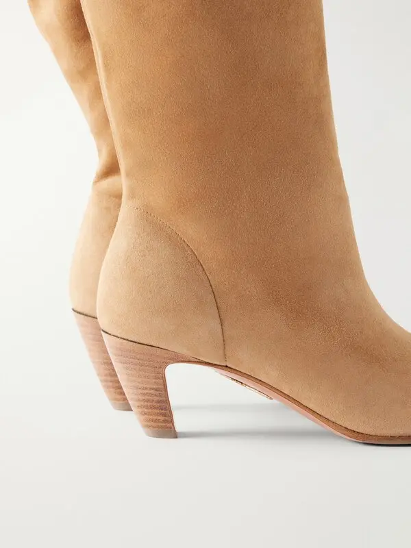 AQUAZZURA Slouchy Suede Ankle Boots