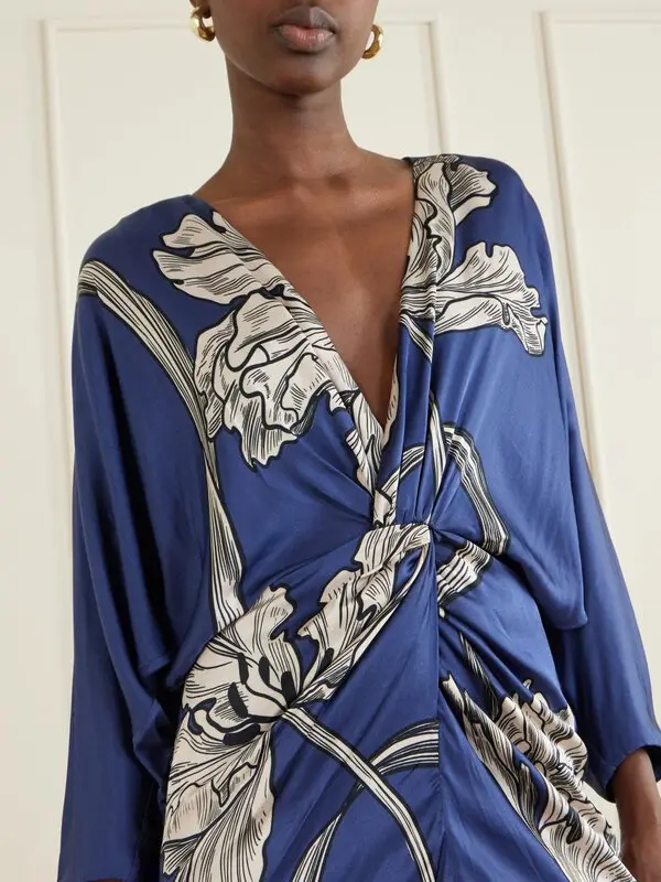 ANDRES OTALORA Olanna Printed Gathered Maxi Dress