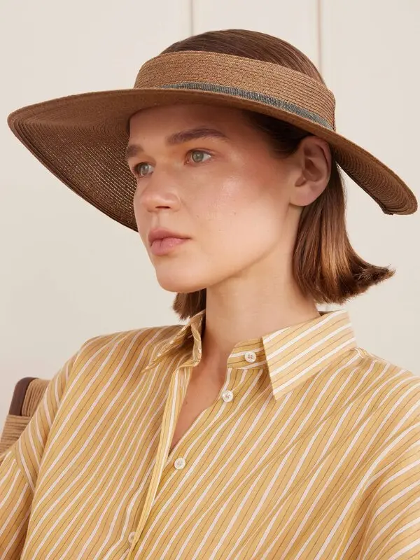 Brunello Cucinelli Bead-embellished Hemp-blend Hat
