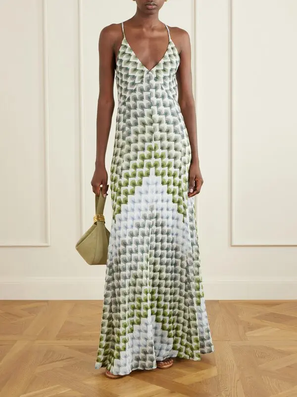 Missoni Paneled Crochet-knit Maxi Dress