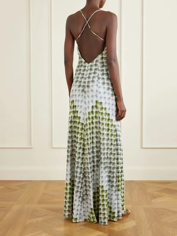 Missoni Paneled Crochet-knit Maxi Dress