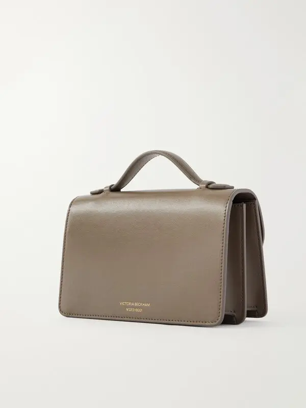 Victoria Beckham Dorian Leather Clutch - Gray